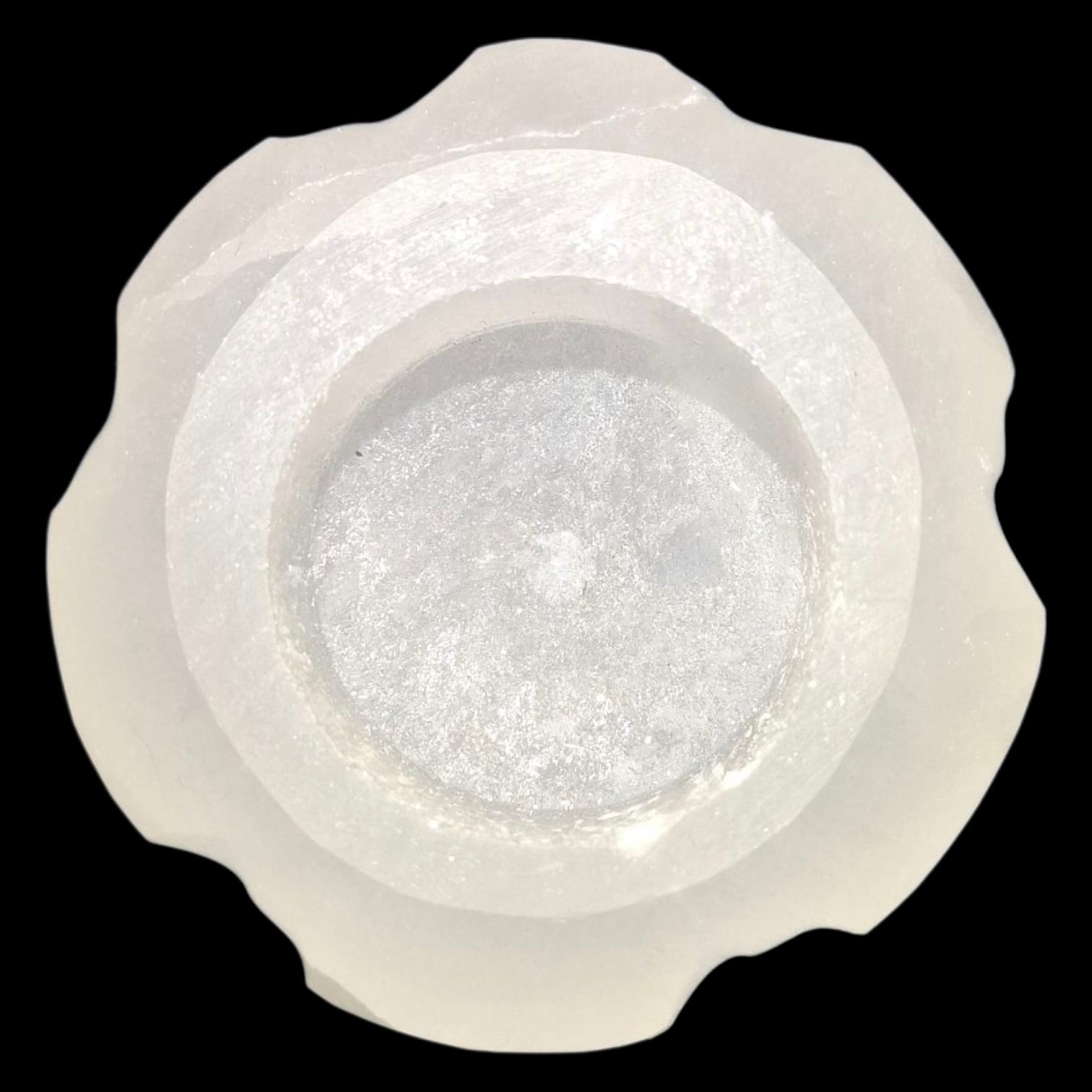 Selenite Sun Tealight Holder | Radiant Crystal Candle for Energy & Clarity – GeoFossils