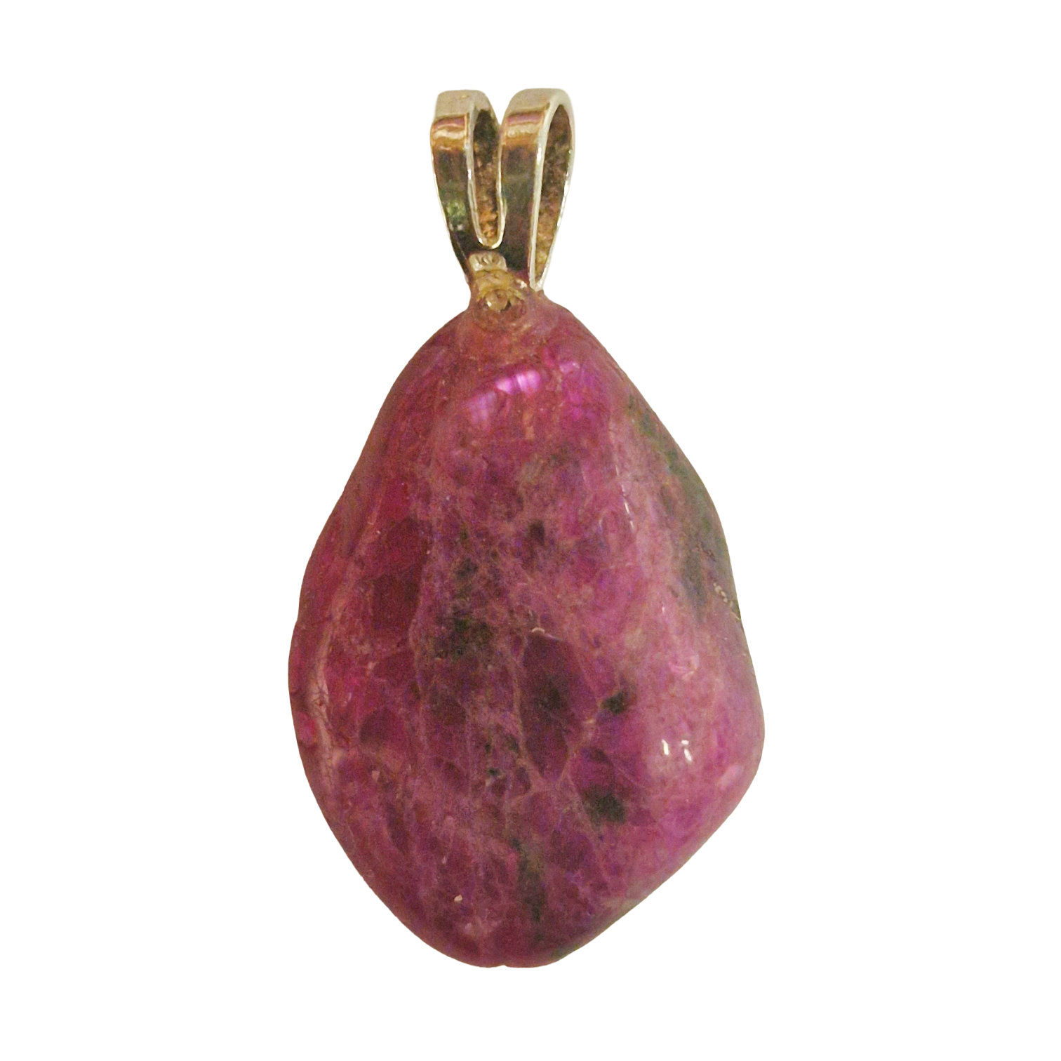 Ruby Sterling Silver Pendant – Vitality & Courage - GeoFossils