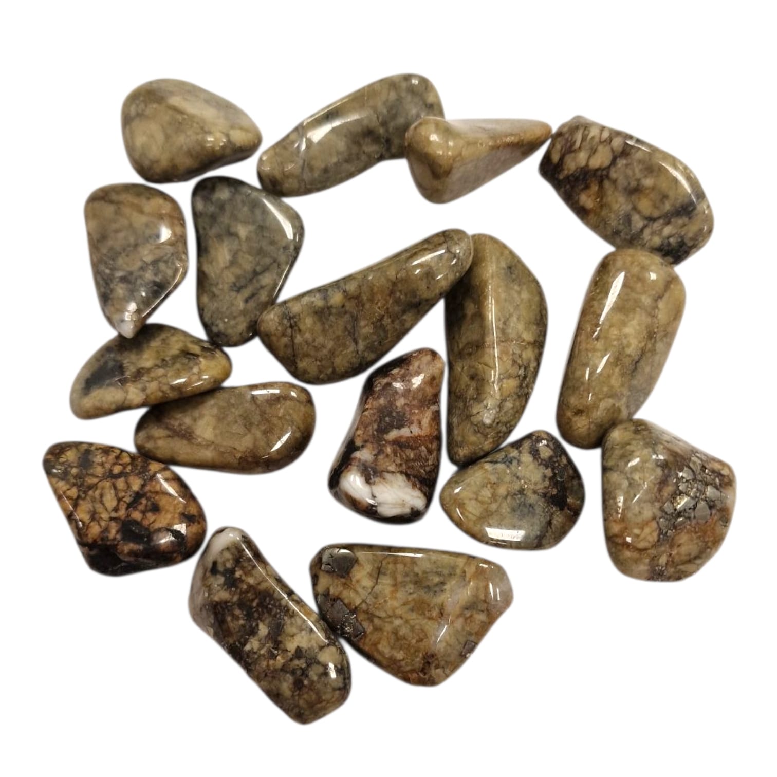 Chalcopyrite and Siderite Tumble Stone – Crystal of Insight, Earth ...